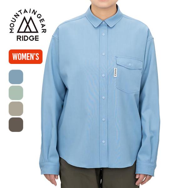 RIDGE MOUNTAIN GEARの「Basic」ラインのシャツ。■ブランド名：RIDGE MOUNTAIN GEAR ■商品名：メリノベーシックロングスリーブシャツ【ウィメンズ】 ■商品型番：― ■カラー：グレイシャーブルー,セージフ...
