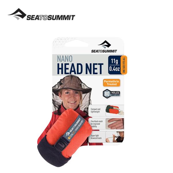 殺虫剤ペルメトリンをコートしたナノモスキートヘッドネット■ブランド名：SEA TO SUMMIT ■商品名：ナノヘッドネット ペルメトリン加工 ■商品型番：ST82408 ■カラー：ブラック【ST82408001】 ■サイズ：ー ■素材：ー...