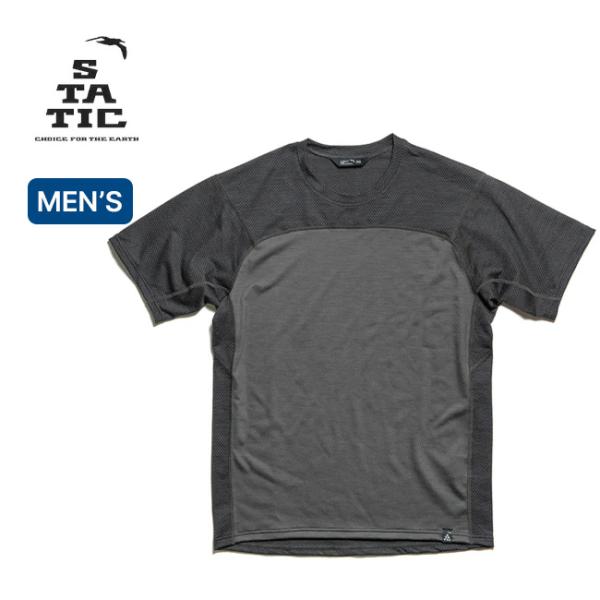 ■ブランド名：STATIC ■商品名：コードウールS／Sシャツ ■商品型番：105202 ■カラー：カーボン ■サイズ：S,M,L,XL ■素材： 前身頃／メリノウール53%、リサイクル ポリエステル47% その他／メリノウール51%、リサ...