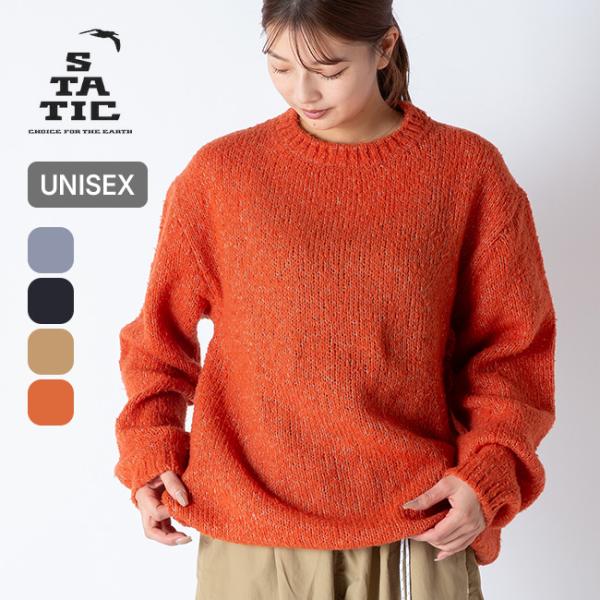 リラックスフィットの肉厚ながら軽量なセーター。■ブランド名：STATIC ■商品名：ロアーハイロフトクルー ■商品型番：45500 ■カラー：アメシスト,ブラック,クッキー,ヴァーミリオン ■サイズ：XS／S,S／M,M／L,L／XL ■素...