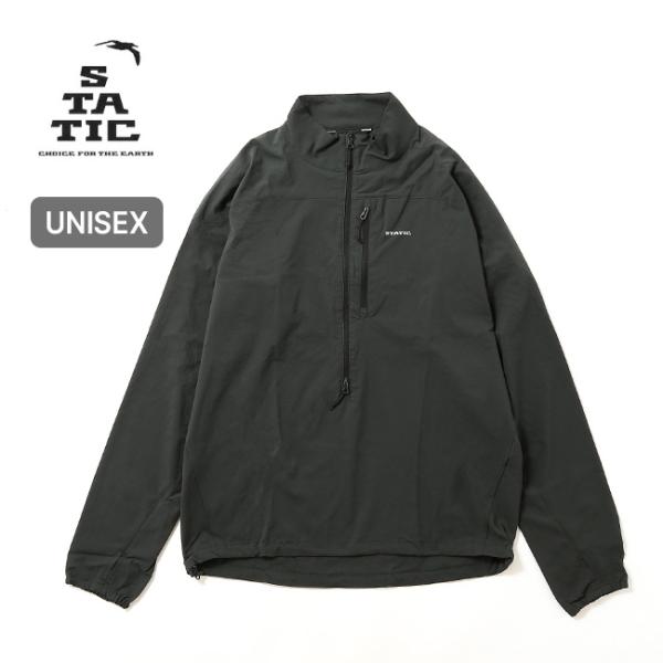 リサイクルナイロン使用のアクティブシェル■ブランド名：STATIC■商品名：オービットSL P／Oジャケット■商品型番：36710■カラー：オフブラック■サイズ：S,M,L,XL■素材：リサイクルナイロン100％■重量：105g(Mサイズ)...