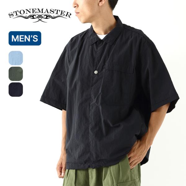 まるで羽根のように軽いという意味合いを持つ「フェザーナイロン」。■ブランド名：STONEMASTER ■商品名：SMフィールドシャツSSフェザーナイロン ■商品型番：SMMS254116 ■カラー：スモークブルー,ダークグリーン,ブラックネ...