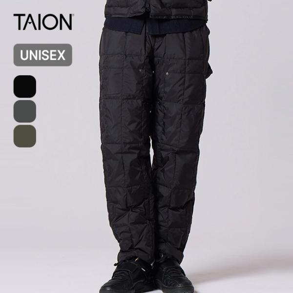 CORDURA×800FPダウン、実用性を兼ね備えたダウンパンツ■ブランド名：TAION ■商品名：ワーク ペインター ダウンパンツ ユニセックス ■商品型番：TAION-136PTWK ■カラー：ブラック【TAION-136PTWK-C0...