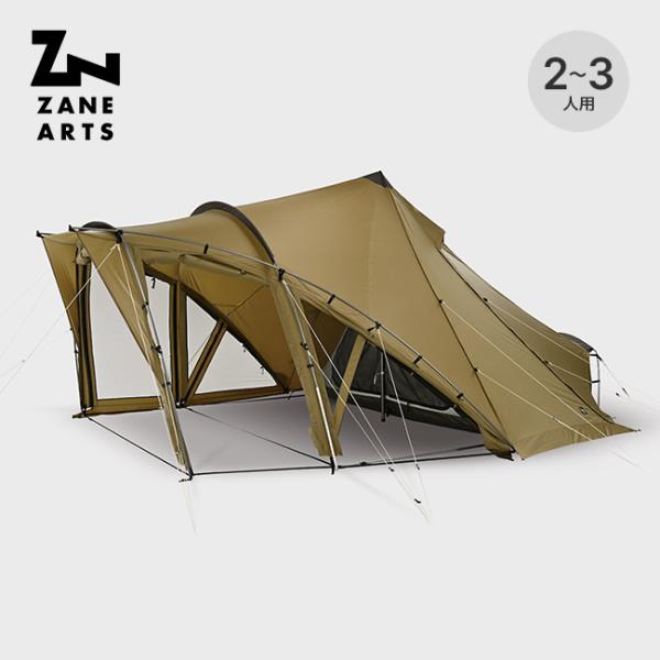 2〜3人のキャンプに最適なミドルサイズ2ルームシェルター■ブランド名：ZANEARTS ■商品名：ロロM ■商品型番：PS-032 ■カラー：ー ■サイズ： 本体／350×420×220（h）cm センターポール／全長220cm キャリーバ...