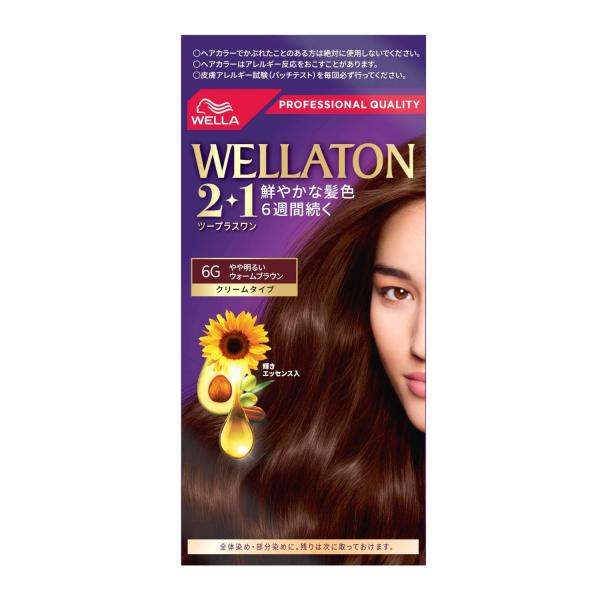 「ウエラトーン ツープラスワン クリーム 6G」は、白髪も黒髪もしっかり染まる女性用白髪染めです。好きな髪色で自然な仕上がり。ヒマワリオイル、アボカドエッセンス、ホホバオイルの3つのトリートメント成分を配合し、なめらかな仕上がりです。しっか...