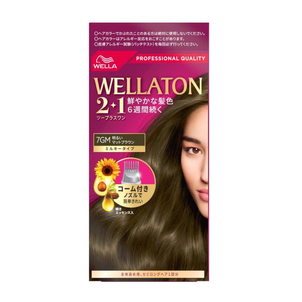 ●リッチなカラーと美しいツヤで大人の女性の魅力を引き出すヘアカラー「ウエラトーン 2＋1シリーズ」のミルキータイプ。●厳選された7つの基本カラーバリエーションで白髪染めが初めての方でも選びやすく、コーム付ノズルで後ろ髪まで簡単に染められます...