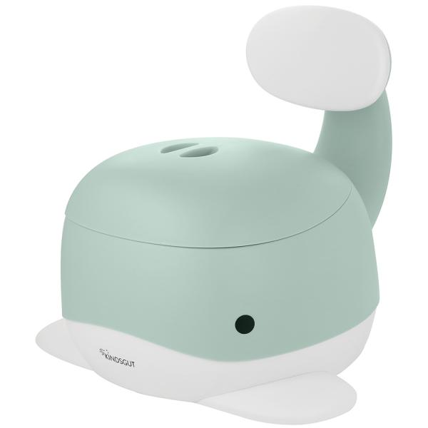 くじらのおまるで楽しくトイレトレーニング人間工学に基づいた形状で座り心地抜群！生後12か月頃からお使いいただけます。★インテリアになじむデザイン使わないときはフタをして置きっぱなしでもOK。どこに置いてもインテリアとしてなじみます。★背もた...