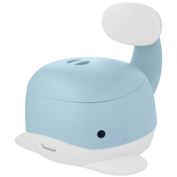 くじらのおまるで楽しくトイレトレーニング人間工学に基づいた形状で座り心地抜群！生後12か月頃からお使いいただけます。★インテリアになじむデザイン使わないときはフタをして置きっぱなしでもOK。どこに置いてもインテリアとしてなじみます。★背もた...