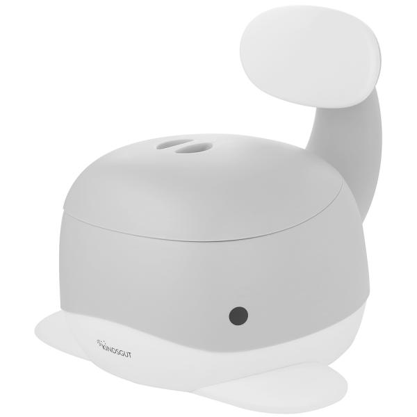 くじらのおまるで楽しくトイレトレーニング人間工学に基づいた形状で座り心地抜群！生後12か月頃からお使いいただけます。★インテリアになじむデザイン使わないときはフタをして置きっぱなしでもOK。どこに置いてもインテリアとしてなじみます。★背もた...