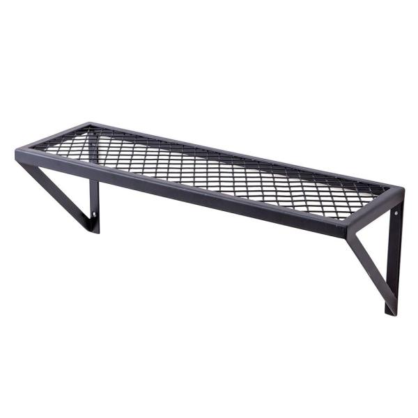 インテリアにおすすめ! ※取り付け用のネジなどは付属しておりません。お客様自身でご用意ください。重厚感のあるメッシュラック。おしゃれな雰囲気を演出します。