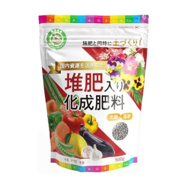 施肥と同時に土づくり！豚ぷん堆肥を約50％使用。土づくり効果が期待されます。製造工程で高温加熱乾燥をしているため、雑草や病原菌の混入の心配がありません。微生物層を豊かにし、連作障害軽減に貢献します。堆肥の効果により、硝酸化がゆっくり進むこと...