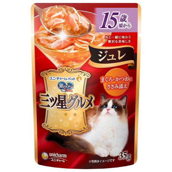 具と一緒に味わう贅沢な美味しさ<br>お魚のうまみがたっぷりなとろけるジュレが、お魚の身とからんで一緒に食べやすく、贅沢なおいしさを実現。<br>１５歳頃からの愛猫の健康維持を考えて、ビタミンＥＢ群を調整<br...