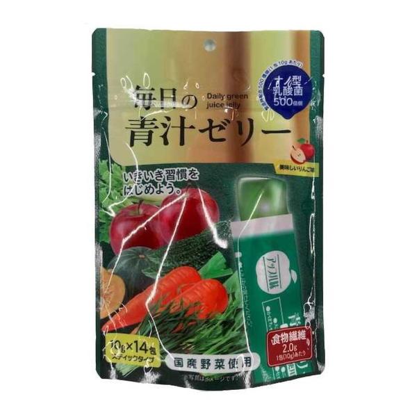 国産野菜7種類にナノ型乳酸菌500億個を配合した食べやすいアップル味のスティックタイプゼリーです。