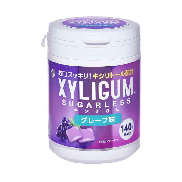 ●キシリトール配合のシュガーレスガム●取り出しやすいボトルタイプ●スッキリした甘さのグレープ味●コスパ良く、たっぷり食べられます※無果汁