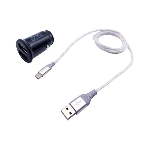 ●レインボーに光が流れるラグジュアリー仕様！●断線対策、保護強化ブッシュ採用●USB-A - Type-Cケーブル●対応電流：3.0A●USB-A2ポート（3.1A）充電器付き●3.0A対応PVCケーブル、ケーブル長1.0m●データ通信可能...