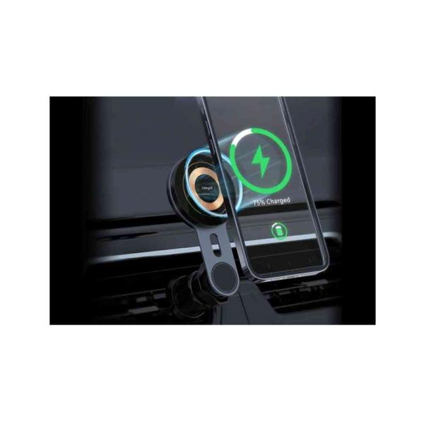 ●ワイヤレス充電 Qi規格対応 快適充電15W●マグネットでピタッとくっつく簡単装着（iPhoneシリーズのMAGsafe搭載デバイスに対応）●角度調整自由自在ボールジョイント採用●ロングアームエアコンクリップでエアコンの風を塞がない。夏場...