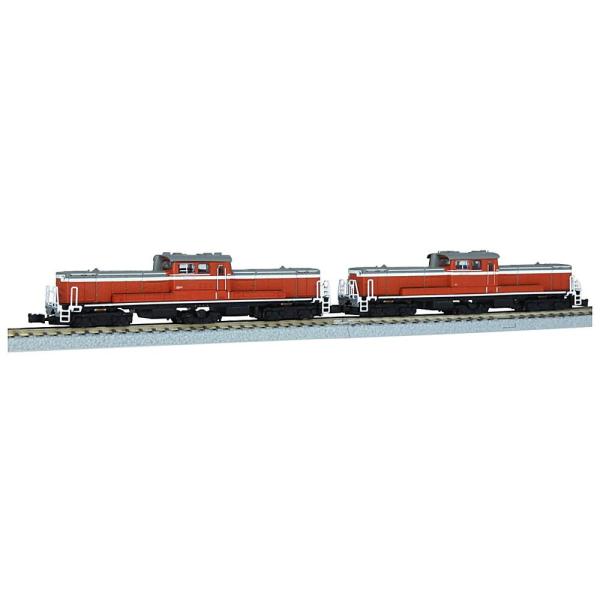 DD51形ディーゼル機関車 1000番代 後藤総合車両所重連セット T002-9　1/220スケールの車両。 ヘッドマーク、日章旗ラベルとエッチング製日章旗ポール付きです。 ※モーター付き。コントローラーは別売です。※Zゲージ(1/220ス...