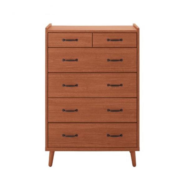 ●北欧風のオシャレな幅80cmのハイチェスト。●家具の産地【大川市】にて生産。●引出し（大）はレール付きで開閉も楽々。●脚付きなのでお掃除も楽々。●脚高：14cm。●引出し（大）内寸：幅71×奥33.5×高14cm。●引出し（小）内寸：幅3...