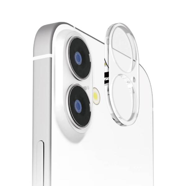 iPhone本体カラーを活かすフルクリアタイプのiPhone 16 / 16 Plus 2眼カメラ用 カメラフルプロテクターです。光線透過率96%の表面硬度10H光沢ガラスと薄くて耐久性に優れたアクリル素材で一体成形されており、端末本体のカ...