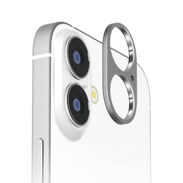 カメラレンズ周りをキズから守るiPhone 16 / 16 Plus 2眼カメラ用 カメラレンズフレーム アルミ/シルバーです。軽くて丈夫なアルミニウム素材を採用。カメラレンズ部分が空いている為、撮影時の画質に影響がありません。iPhone...