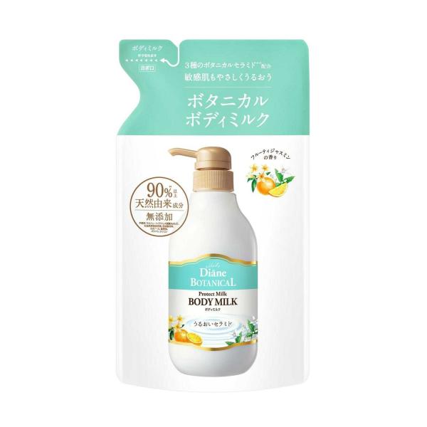 ●3種のボタニカルセラミド配合。90％以上天然由来成分配合のボディミルク。天然由来の保湿成分で肌のうるおいを守ります。●フルーティジャスミンの香り●7つの無添加：サルフェート（ラウレス硫酸Naなど）・石油系界面活性剤・合成着色料・エタノール...