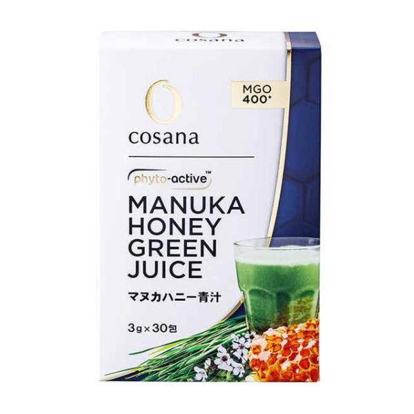 「マヌカハニー青汁」はニュージーランド産大麦若葉、ニュージーランド産マヌカハニーMGO400+、αオリゴ糖の3つの成分配合です。<br>栄養豊富なニュージーランド産大麦若葉の摂取で日々の野菜不足に+α。<br>ニュー...