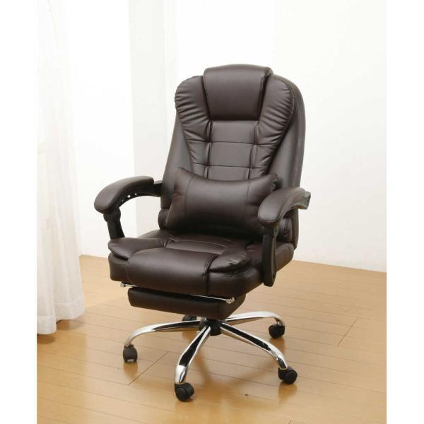 贅沢な座り心地と高級感漂う風格のプレジデントチェア。●深々と全身をあずけてくつろげるリクライニング＆フットレスト仕様。●身体のラインに沿うように立体設計されたクッションは、フィット感に優れ、自然と正しい姿勢へと導きます。●座面は座り心地の良...