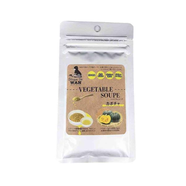 添加物、着色料、香料、保存料不使用。九州産の原料を使い、研究、開発、製造全て国内。お水で溶かして冷製スープ。お湯で溶かしてあったかスープ。いつものフードと召し上がれ。