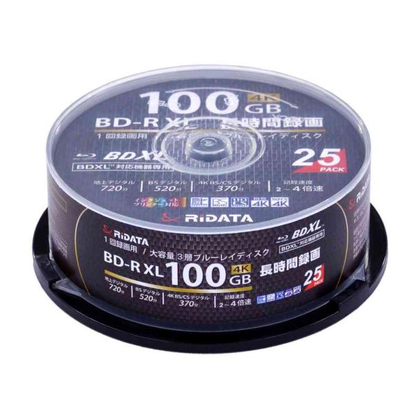 100GBの大容量ディスクです。高画質映像を放送時そのままの画質でたっぷり保存できます。ディスク：RITEK（ライテック）社製規格：BD-R XL（1回録画用）仕様：データ＆デジタルハイビジョン録画対応録画時間：地上デジタル→約720分・B...