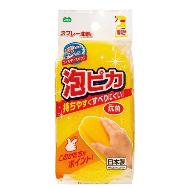 ●浴室の壁、浴槽、浴用小物洗いに。●このかたちがポイント。持ちやすく、すべりにくい。●泡切れがよく、乾燥も早い、フィルタースポンジ。
