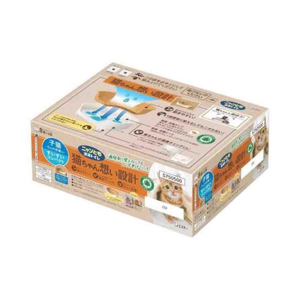 ・子猫が出入りしやすい子猫が出入りしやすい7.5cmの低い入口です。トレーの足が四隅に配置されているので、5kgの猫ちゃんが乗ってもぐらつきません。トレー上部を反転してセットすれば、トレーの壁（入口）の高さが変えられ、チップの飛び散り防止に...