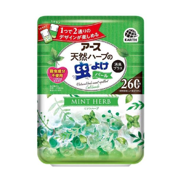虫が嫌がる天然ハーブ成分配合。きらめくカラフルパールの大容量タイプ。爽やかなミントハーブの香りです。