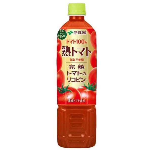 完熟トマト100％使用。コップ1杯（180ml）でトマト4個分のリコピンが摂取できるトマト100％のトマトジュースです（食塩不使用）。厳選した完熟トマトのおいしさをお楽しみいただけます。完熟トマト100％、トマトジュース、濃縮還元、リサイク...