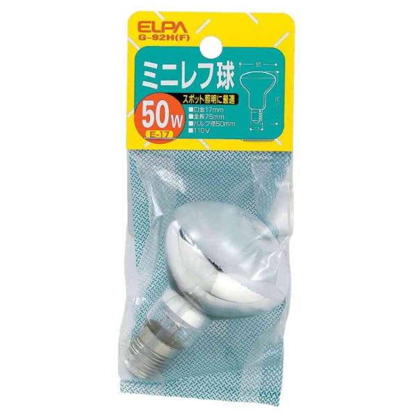 ●ミニレフ球●室内装飾照明、店舗ディスプレイなどに適しています。●小型タイプの反射形電球。スポットライトやスタンド、ディスプレイに適しています。■定格: ・電圧 110V ・消費電力 50W ・寿命:約1,000時間■本体サイズ: ・全長:...