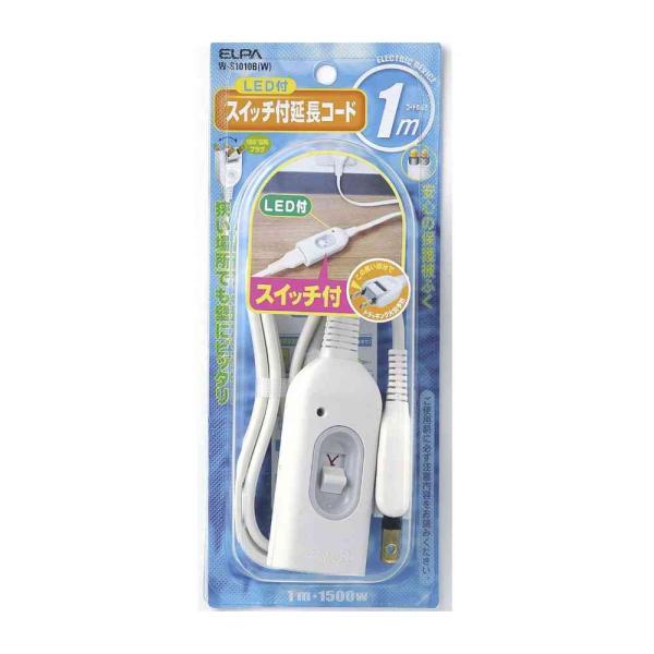 ●180°スイングプラグ●耐トラッキングカバー●スイッチを「入」にするとLEDが点灯しますので、一目で使用状況が確認できます。●よじれにくいだ円形状コード■定格 125V 15A■最大定格電力：1500Wまで■口数：1個口■コード長さ：1m