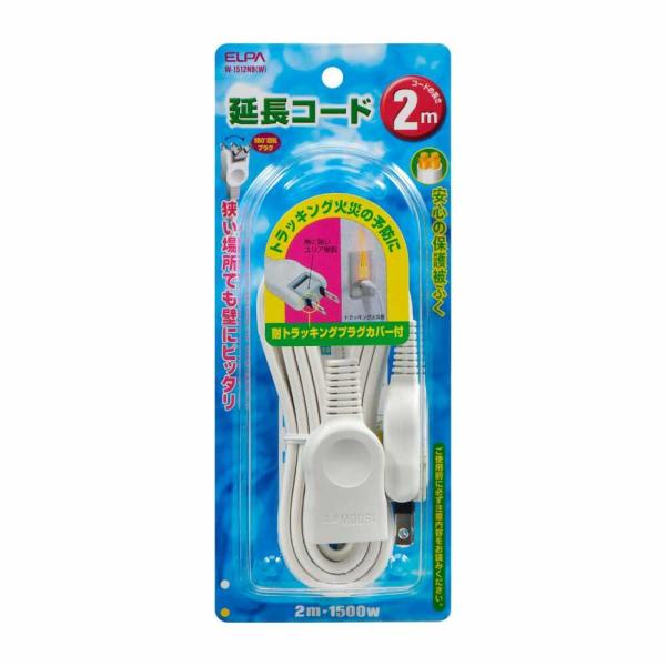 ●180°スイングプラグ●耐トラッキングカバー■定格AC125V15A■最大定格電力：1500Wまで■カラー：ホワイト