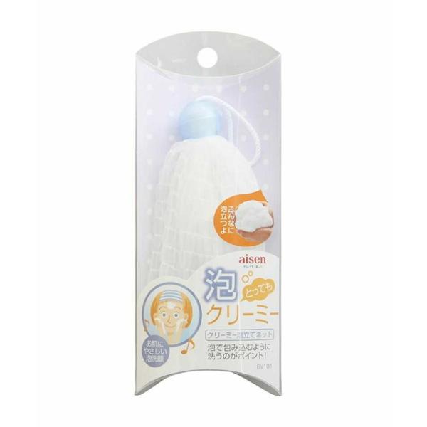 ブルービーズがアクセントの洗顔泡立てネットです。手のひらでネットと洗顔料をぬらして泡をしぼり取ります。きめ細かいクリーミーな泡が出来るネットです。洗顔,洗顔ネット,泡だてネット