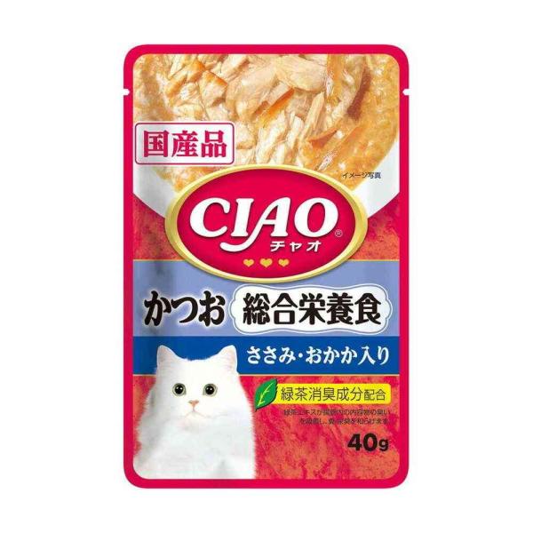 ささみのペーストにかつお・ささみのフレークとおかか（かつお節）を加え、おいしいかつおだしで仕上げました。
