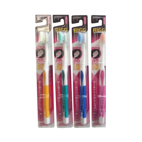 ●ダブル植毛&amp;ストレートカット毛●内側ハード毛&amp;外側ソフト毛のダブル植毛なので、歯と歯茎の間をしっかり磨ける。