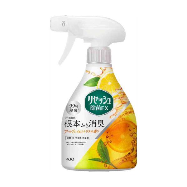 汗・皮脂臭を根本から消臭＆99％除菌（※1）◆布の奥まで浸透して、イヤなニオイを撃退◆中和消臭技術＋皮脂酸化ブロック技術で、あとから衣類・布製品に付着する汗・皮脂臭の防臭まで◆99％ウイルス除去（※1※2）◆アールグレイ＆シトラスの香り※1...