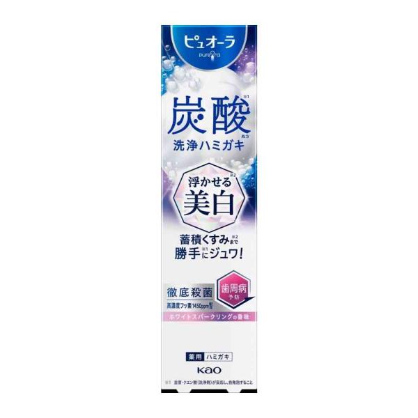 ペーストが、水分に触れるとジュワッと発泡するハミガキ。微細な炭酸※1泡が、細かい凹凸まで※2入り込む蓄積したくすみも浮かせて除去！※2くすみ：歯の表層に固着した着色汚れ歯周病予防むし歯予防口臭予防殺菌成分CPC原因菌を徹底殺菌し口臭・歯肉炎...