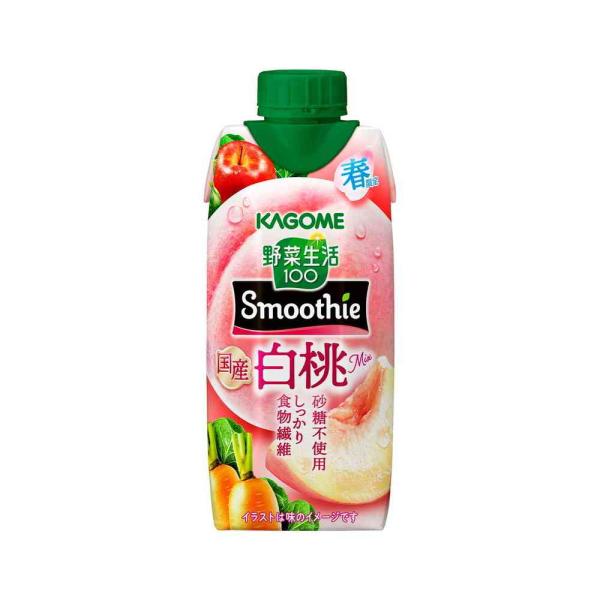 国産白桃ならではの芳醇で華やかな味わいに仕上げた野菜と果実のスムージーです。