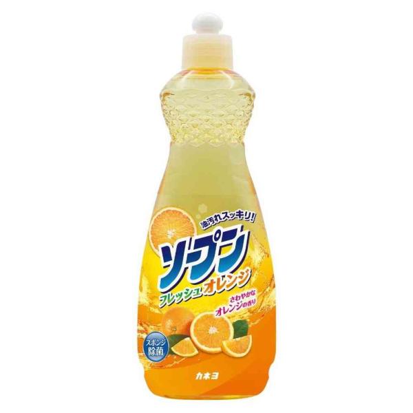 豊かな泡立ちと力強い洗浄力で油汚れをスッキリ落とします。泡切れが良くすすぎが簡単です。さわやかなオレンジの香り。オレンジオイル配合。スポンジ除菌。