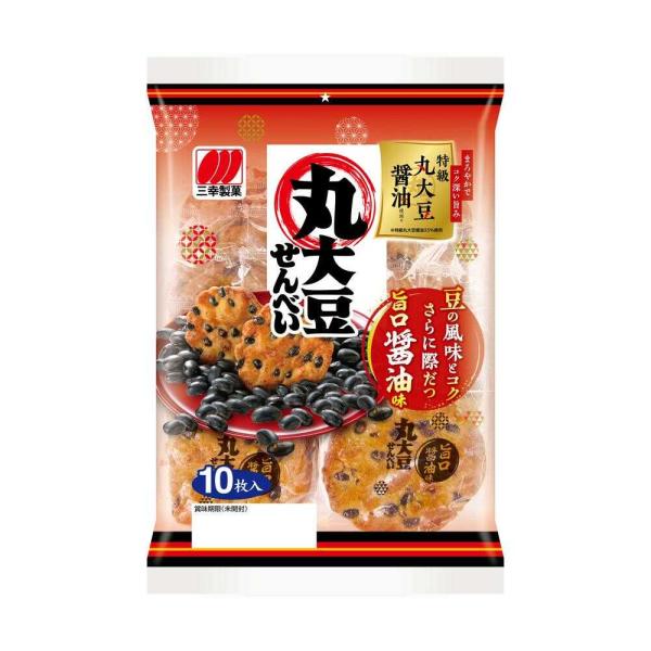 丸粒の黒大豆がたっぷり入った黒大豆が好きな人のためのおせんべい。黒大豆の風味・食感・味わいが思う存分楽しめる、本格派の黒大豆入り堅焼せんべいです。ほんのり甘い旨口醤油で仕上げました。
