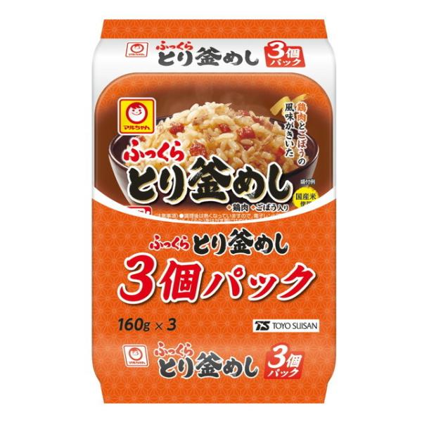 国産米と鶏肉を使用し、風味豊かに仕上げたとり釜めしです。ごぼうを加え、味にアクセントを付けました。マルちゃん