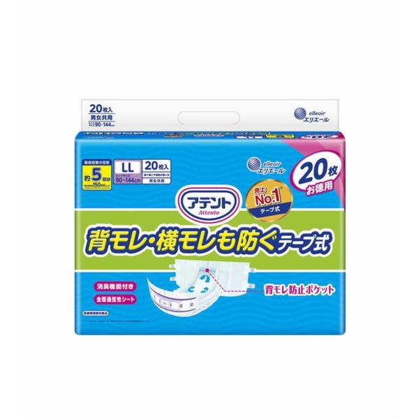 ＜医療費控除対象品＞●吸収ポリマーが尿と一緒にアンモニアなどのニオイをしっかり吸収。●「背モレ防止ポケット」「横モレ防止ギャザー」が背モレ・横モレをしっかり抑える。●おむつの中心と体の中心を合わせやすい、「センターライン」●しっかり止まる「...