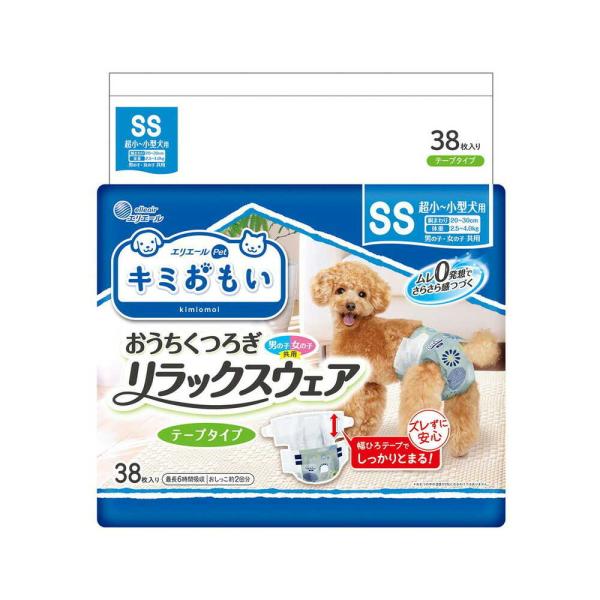 ●ズレずに安心　幅ひろテープでしっかりとまる！ふんわりフィットでワンちゃん安心！●足まわりのびのびフィット構造。いろんな体勢でも足まわりすき間知らず、モレも安心！●ぴたっとテープ。つけ直し簡単でやさしくフィット&amp;はずれにくい！●お肌...