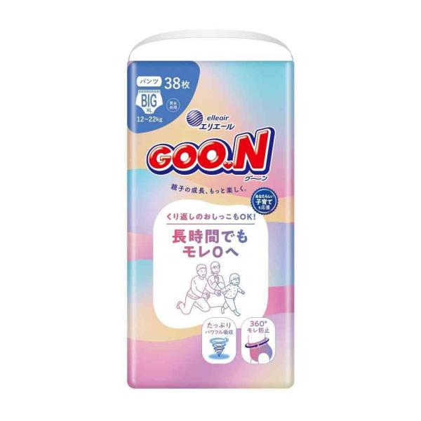 ●長時間でもモレ0へ！（1）たっぷりパワフル吸収（2）360度モレ防止●装着ストレス0へ！ふわふわのびーるウエスト●おむつ替えも親子の大切な時間に●保湿成分配合で肌にやさしい●最長12時間たっぷり吸収で朝までモレ安心●「ふわぴたダブルギャザ...