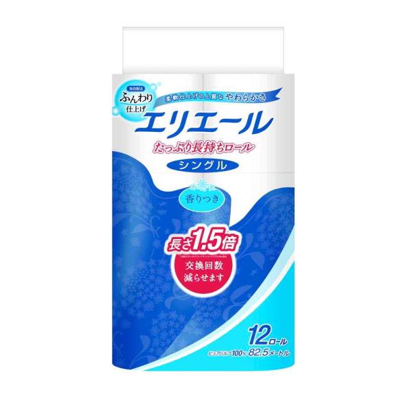 ●ふっくらやわらかな肌ざわりエリエールのNew Soft &amp; Bulk製法●パルプ100%でつくられています。●さわやかな花の香りがつつみます。（香りは芯につけています。）●蛍光染料は使用していません。●ミシン目入りですので、きりと...