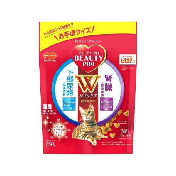 ひと粒で2つのケア。マグネシウム値を調整。尿pH6.2〜6.4の設計。リン、たんぱく質を調整。たんぱく質とミネラルを調整した栄養バランスで下部尿路と腎臓の健康ケアに。